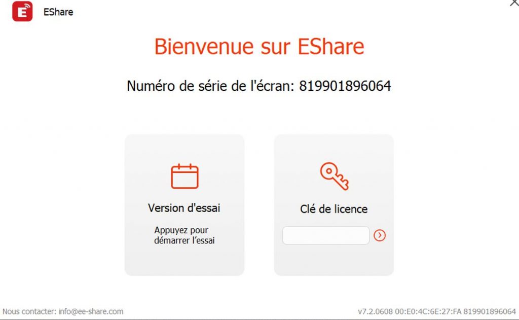 Installer EShare PRO et le dongle EShare pour windows